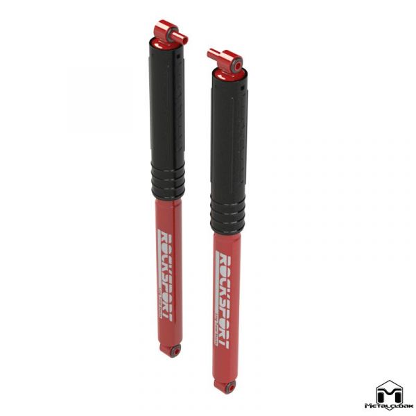MetalCloak RockSport RED Long(er) Travel Shocks Rear Pair for 18+ Jeep ...