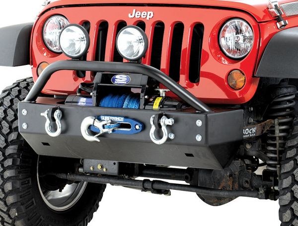 Rock Hard 4X4 Shorty Front Bumper with Lowered Winch Plate for 07-18 ...