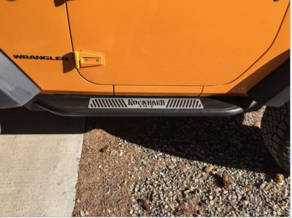 Rock Hard 4X4 Patriot Series Tube Slider Rocker Guards with Flat Step ...